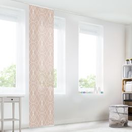 Bilderwelten Schiebegardine Art Deco Diamant Muster vor Beige XXL