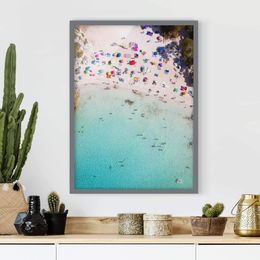 Bilderwelten Bild mit Rahmen Urlauber am Strand