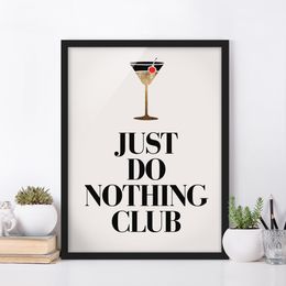 Bilderwelten Bild mit Rahmen Cocktail - Just do nothing club