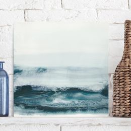 Bilderwelten Leinwandbild originell Abstrakt Aquarell Leinwanddruck - Meeresstr&ouml;mung I - Wandbild XXL Wohnzimmer Schlafzimmer