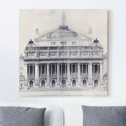 Bilderwelten Leinwandbild - Quadrat Prix de Rome Skizze II