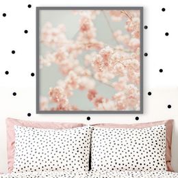 Bilderwelten Bild mit Rahmen Kirschbl&uuml;ten Glow