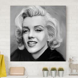 Bilderwelten Leinwandbild - Quadrat Marilyn privat