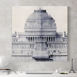 Bilderwelten Leinwandbild - Quadrat Prix de Rome Skizze I