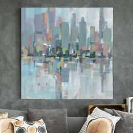 Bilderwelten Leinwandbild - Quadrat Metro City I