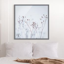 Bilderwelten Bild mit Rahmen Zartblaue Wildblumen