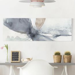 Bilderwelten Leinwandbild - Panorama Libellentanz I