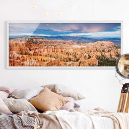 Bilderwelten Bild mit Rahmen Natur orange Motiv inkl. Rahmung - Farbenpracht des Grand Canyon - Landschaft Wohnzimmer Schlafzimmer