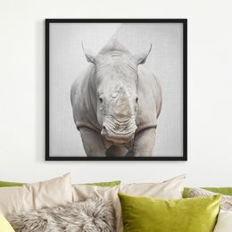 Bilderwelten Bild mit Rahmen Nashorn Nora