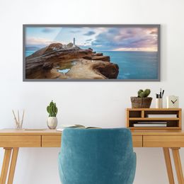 Bilderwelten Bild mit Rahmen Neuseel&auml;ndischer Leuchtturm