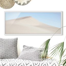 Bilderwelten Bild mit Rahmen Natur beige Motiv inkl. Rahmung - Sandh&uuml;gel - W&uuml;ste Wohnzimmer Schlafzimmer