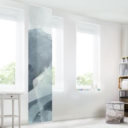 Bilderwelten Schiebegardine Set Wogen in Blau II