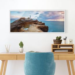 Bilderwelten Bild mit Rahmen Neuseel&auml;ndischer Leuchtturm