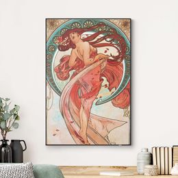 Wechselbild Alfons Mucha - Vier K&uuml;nste - Der Tanz