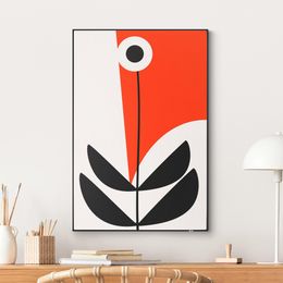 Wechselbild Abstrakte Formen - Blume Rot