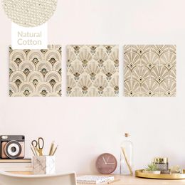Bilderwelten 3-teiliges Leinwandbild - mehrteilige Wandbilder - Wohnzimmer Schlafzimmer - Bildergalerie - Bilderwand - Die goldenen Zwanziger - Retro Vintage - XXL