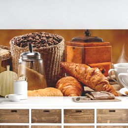 Bilderwelten K&uuml;chenr&uuml;ckwand Fr&uuml;hst&uuml;ckstisch