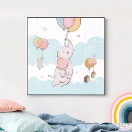 Wechselbild Luftballon Wolken Tiere - Elefant