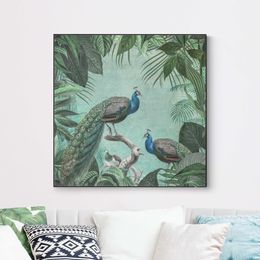 Wechselbild Shabby Chic Collage - Edler Pfau