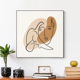 Wechselbild Picasso Interpretation - Dame mit Taube