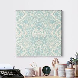 Wechselbild Shabby Barocktapete in Azur II