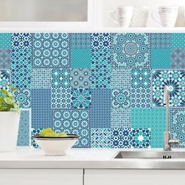 Bilderwelten K&uuml;chenr&uuml;ckwand Marokkanische Mosaikfliesen t&uuml;rkis blau