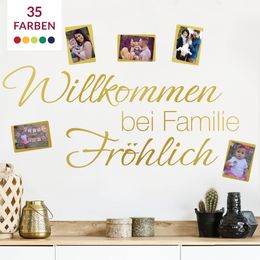 Bilderwelten Wandtattoo Wunschtext-Willkommen bei Familie
