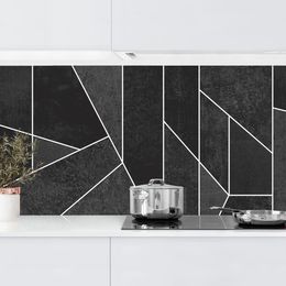 Schwarz Wei&szlig; Geometrie Aquarell