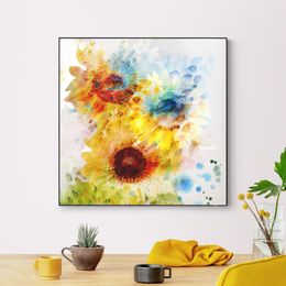 Wechselbild Aquarell Blumen Sonnenblumen