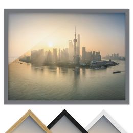 Bilderwelten Bild mit Rahmen Pudong bei Sonnenaufgang
