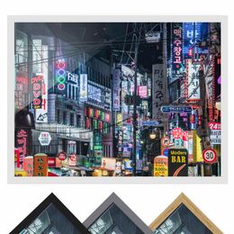 Bilderwelten Bild mit Rahmen Nachtleben von Seoul