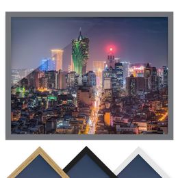 Bilderwelten Bild mit Rahmen Nachtlichter von Macau