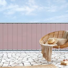 Bilderwelten Balkonsichtschutz nach Ma&szlig; bis 10 m rosa ohne Bohren Unifarben Altrosa - Deko Balkon Gartenzaun