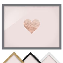 Bilderwelten Bild mit Rahmen Glitzerndes Herz
