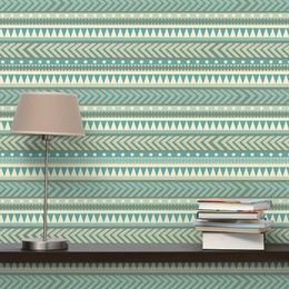 Bilderwelten Mustertapete Vliestapete modern Wandtapete einzigartig - Tribal Mix - Streifen Wohnzimmer Schlafzimmer