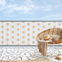Bilderwelten Balkon Sichtschutz Punkte in Pastell Orange
