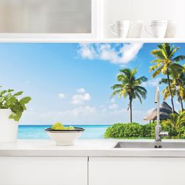 Bilderwelten K&uuml;chenr&uuml;ckwand Tropisches Paradies