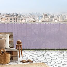 Bilderwelten Balkonsichtschutz nach Ma&szlig; bis 10 m violett ohne Bohren Unifarben Lavendel - Deko Balkon Gartenzaun