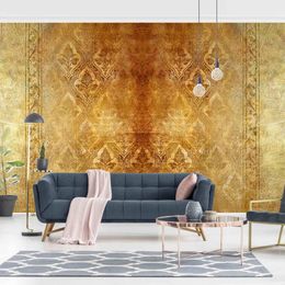 Bilderwelten Fototapete Vliestapete Vintage Wandtapete gold - The 7 Virtues - Faith - Ornamente Wohnzimmer Schlafzimmer