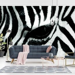 Bilderwelten Fototapete Tiere modern Wandtapete einzigartig - Zebra Crossing No.4 - Zebra Wohnzimmer Schlafzimmer