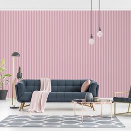 Bilderwelten Mustertapete Vliestapete modern Wandtapete bunt - No.YK45 Streifen Rosa - Streifen Kinderzimmer Baby M&auml;dchen Jungen