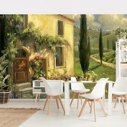 Bilderwelten Fototapete Italienische Landschaft - Zypresse