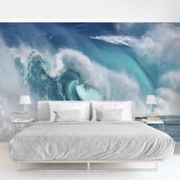 Bilderwelten Tapete - Fototapete Meer - Tosende Wellen - Wandtapete Schlafzimmer Wohnzimmer modern - auch kleisterfrei