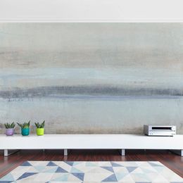 Bilderwelten Fototapete originell Abstrakt Aquarell blau - Horizont &uuml;ber Blau I - Deko Wohnzimmer Schlafzimmer