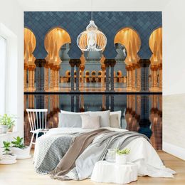 Bilderwelten Tapete - Fototapete Reflexionen in der Moschee - Wandtapete Schlafzimmer Wohnzimmer modern - auch kleisterfrei