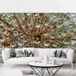 Bilderwelten Fototapete Blumen Motiv Wandtapete beige - Pusteblume im Herbst - Pusteblume Wohnzimmer Schlafzimmer