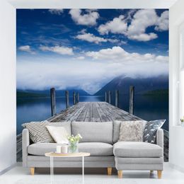 Bilderwelten 3D Tapete - Fototapete Strand - Nelson Lakes National Park - Schlafzimmer Wohnzimmer modern - auch kleisterfrei