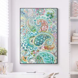 Wechselbild Paisley mit Blumen