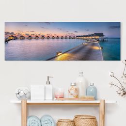Bilderwelten Leinwandbild Sonnenuntergang im Paradies