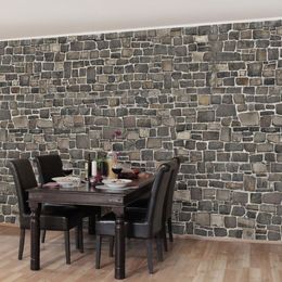 Bilderwelten Tapete - Fototapete Steinoptik - Steinwand Bruchsteintapete Natursteinwand - Wandtapete Bildtapete Schlafzimmer Mauertapete Steintapete